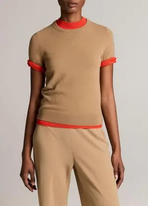 Vince Wool & Cashmere Blend Short-sleeve Sweater - Carmello