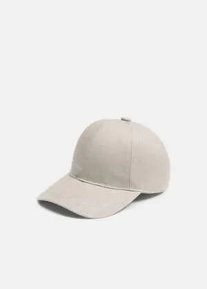 Vince Linen Baseball Cap - Jet