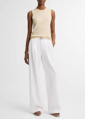 Vince Vince Camille Cotton-Blend Wide-Leg Trouser Optic White