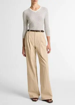 Vince Camille Pleated Wide-leg Trousers - Wheatstone