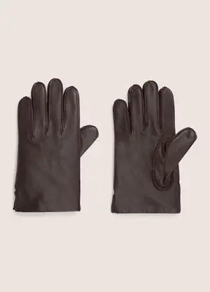 Vince Vince Classic Leather Gloves With Cashmere Lining Midland