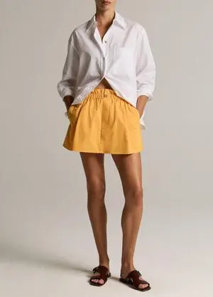 Vince Cotton Pull-on Skort - Apricot