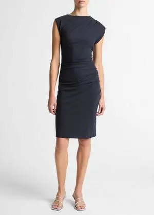 Vince Cotton Twist-drape Dress