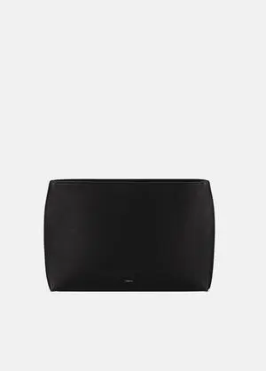 Vince Nappa Leather Zip Pouch - Black