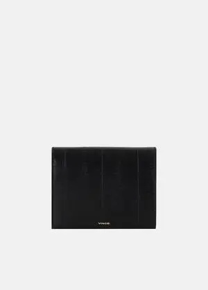 Vince Eel Leather Folio Card Case - Black