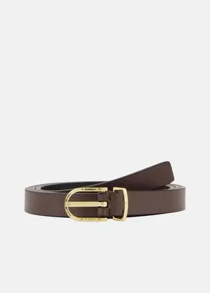 Vince 14mm Metal-loop Belt - Cacao Brown