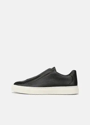 Vince Lakewood Leather Slip-on Sneakers - Black