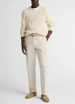 Vince Linen-cotton Classic Fit Trousers