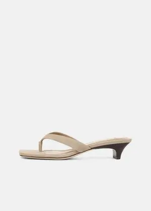 Vince Vince San Juan Suede Heeled Thong Sandal Dune