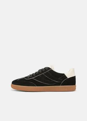 Vince Vince Oasis Contrast-Edge Suede Sneakers Black