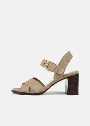 Vince Salma Suede Heeled Sandal - Dune
