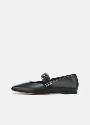 Vince Daniela Leather Mary Jane Flat - Black