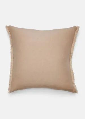 Vince Cashmere Reverse Jersey Pillow - Camel