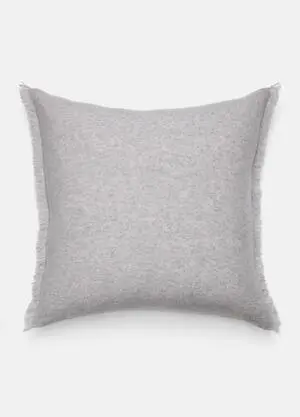 Vince Cashmere Reverse Jersey Pillow - Heather Grey