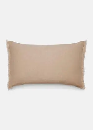 Vince Cashmere Reverse Jersey Rectangle Pillow - Camel