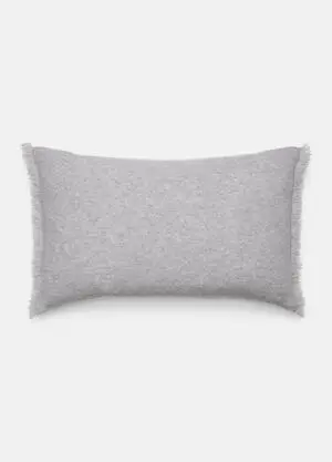 Vince Cashmere Reverse Jersey Rectangle Pillow - Heather Grey