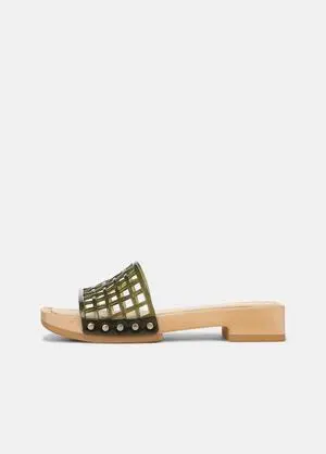 Vince Barbara Jelly Slide Sandal - Chive