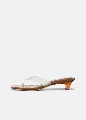 Vince San Juan Jelly Heeled Thong Sandal - Clear
