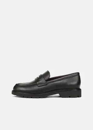 Vince Siena Leather Lug-sole Loafer - Black