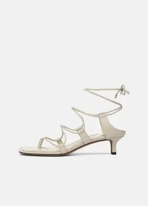 Vince Paulette Leather Lace-up Sandals - Moonlight