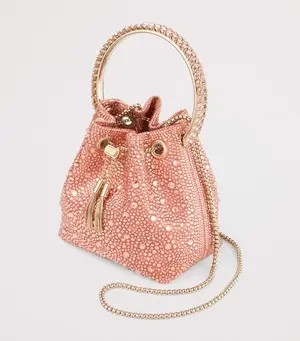JIMMY CHOO Bon Bon Embellished Drawstring Bag