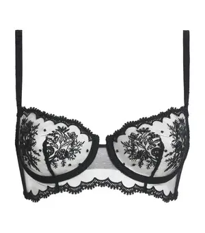 Simone Perele Lace Intrigue Half-cup Bra - Black