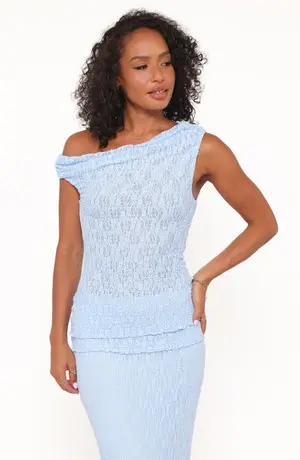 PETAL & PUP Faeriel One-shoulder Knit Top