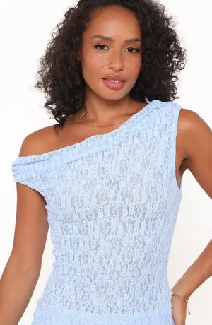 PETAL & PUP Faeriel One-shoulder Knit Top