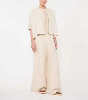 Max Mara Linen Zip-up Cardigan