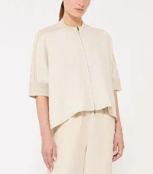 Max Mara Linen Zip-up Cardigan