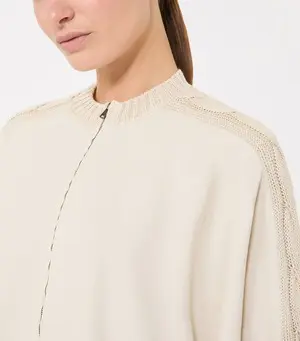 Max Mara Linen Zip-up Cardigan