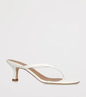 Staud Freja Kitten Heel Sandals - White