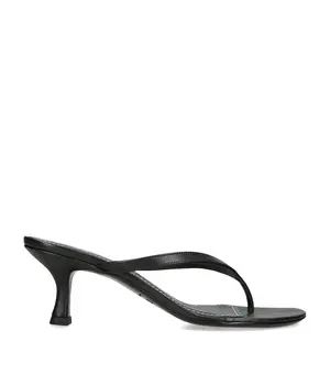 Staud Freja Kitten Heel Sandals - Black