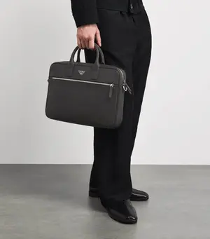 Emporio Armani Saffiano Leather Briefcase