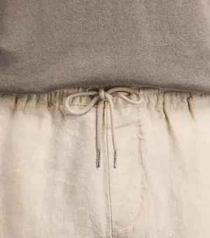 NN.07 Nn07 Linen Drawstring Gregor Shorts - Ivory