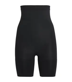 Spanx Sculpt Gofigure High-waist Mid-thigh Shorts - Black