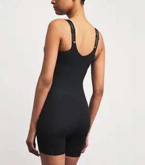 Spanx Sculpt Gofigure Open-bust Mid-thigh Bodysuit - Black