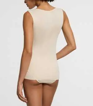 Hanro Cotton Belen Tank Top With Lace Neckline Detail