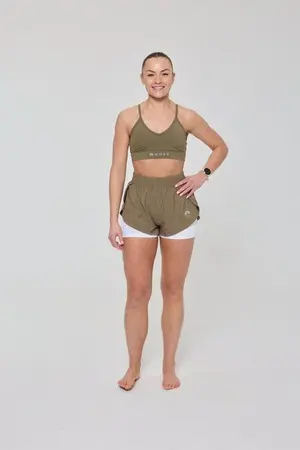 OOSC Elite 2-in-1 Activewear Shorts - Khaki