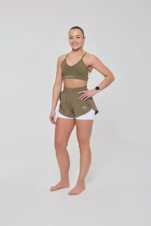OOSC Elite 2-in-1 Activewear Shorts - Khaki