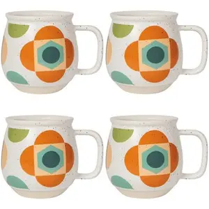 DANICA BRANDS Formation Disco Mugset Of 4 - Multicolor
