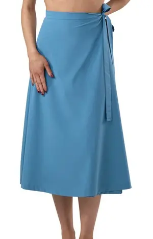 UV SKINZ Upf 50+ Sun Wrap Midi Skirt - Baltic