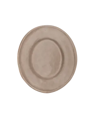 UNE VIE NOMADE Earth Oval Dinner Plateset Of 4 - Brown