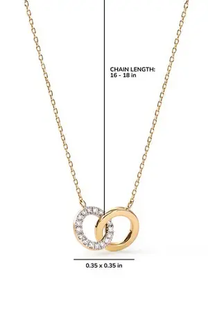 ANA LUISA Solid Yellow Duo Links Diamond Necklace