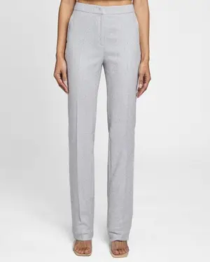 Santorelli Amara Straight Leg Bouclé Trousers - Ash