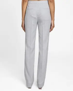Santorelli Amara Straight Leg Bouclé Trousers - Ash