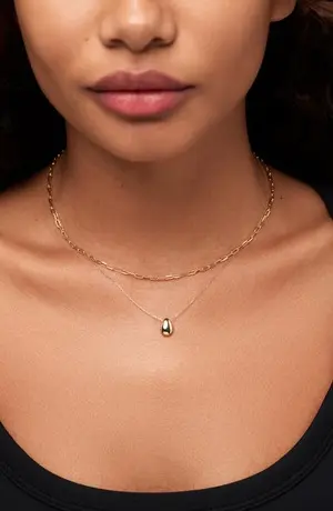 ANA LUISA Solid Yellow Paperclip Link Necklace
