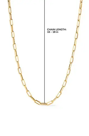 ANA LUISA Solid Yellow Paperclip Link Necklace