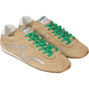Sandro Light Wave Suede Trainers - Beige