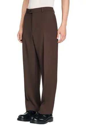 Sandro Oversized Virgin Wool Trousers